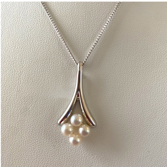 Mikimoto | Jewelry | Mikimoto Pearl Pendant Chain Necklace Sterling ...